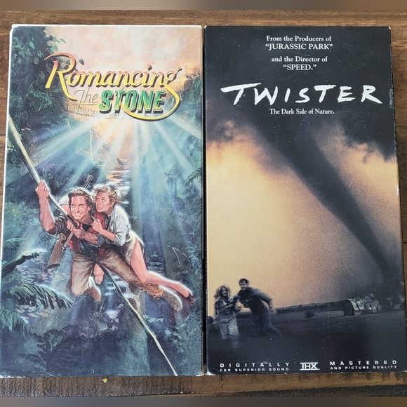 Media | Romancing The Stone Twister Vhs Tapes | Poshmark